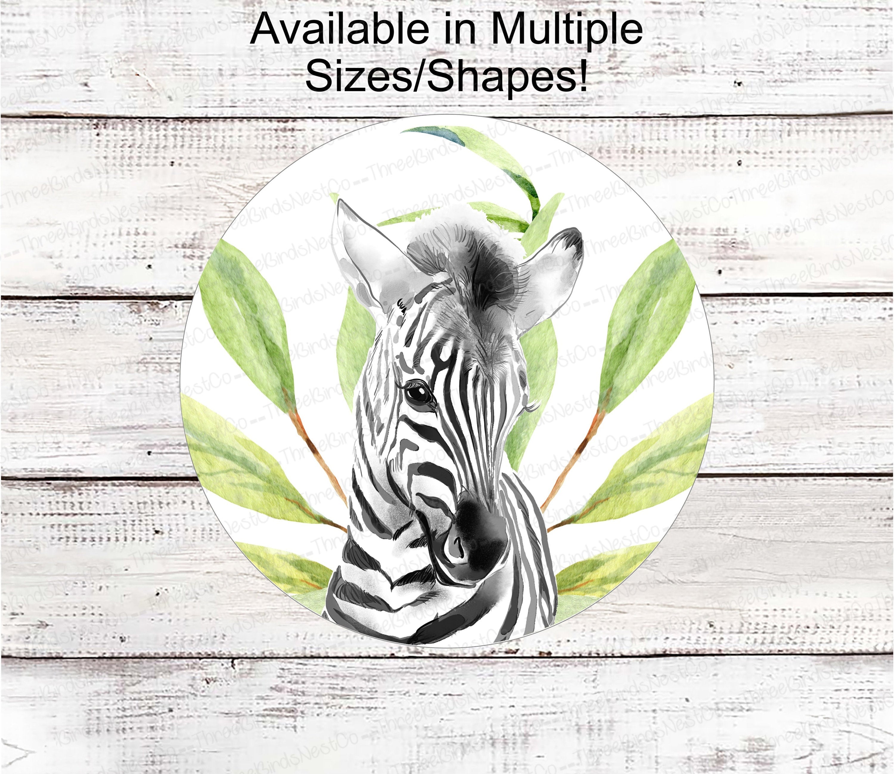 Zebra Sign – Three Birds Nest Company