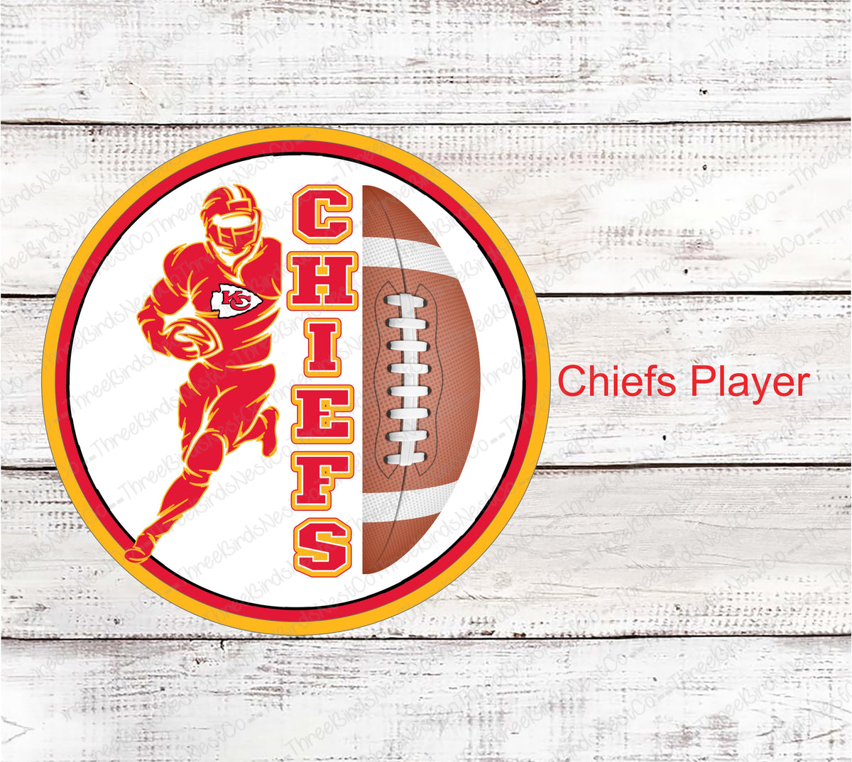 KC Chiefs Player Sign| Three Birds Nest Company