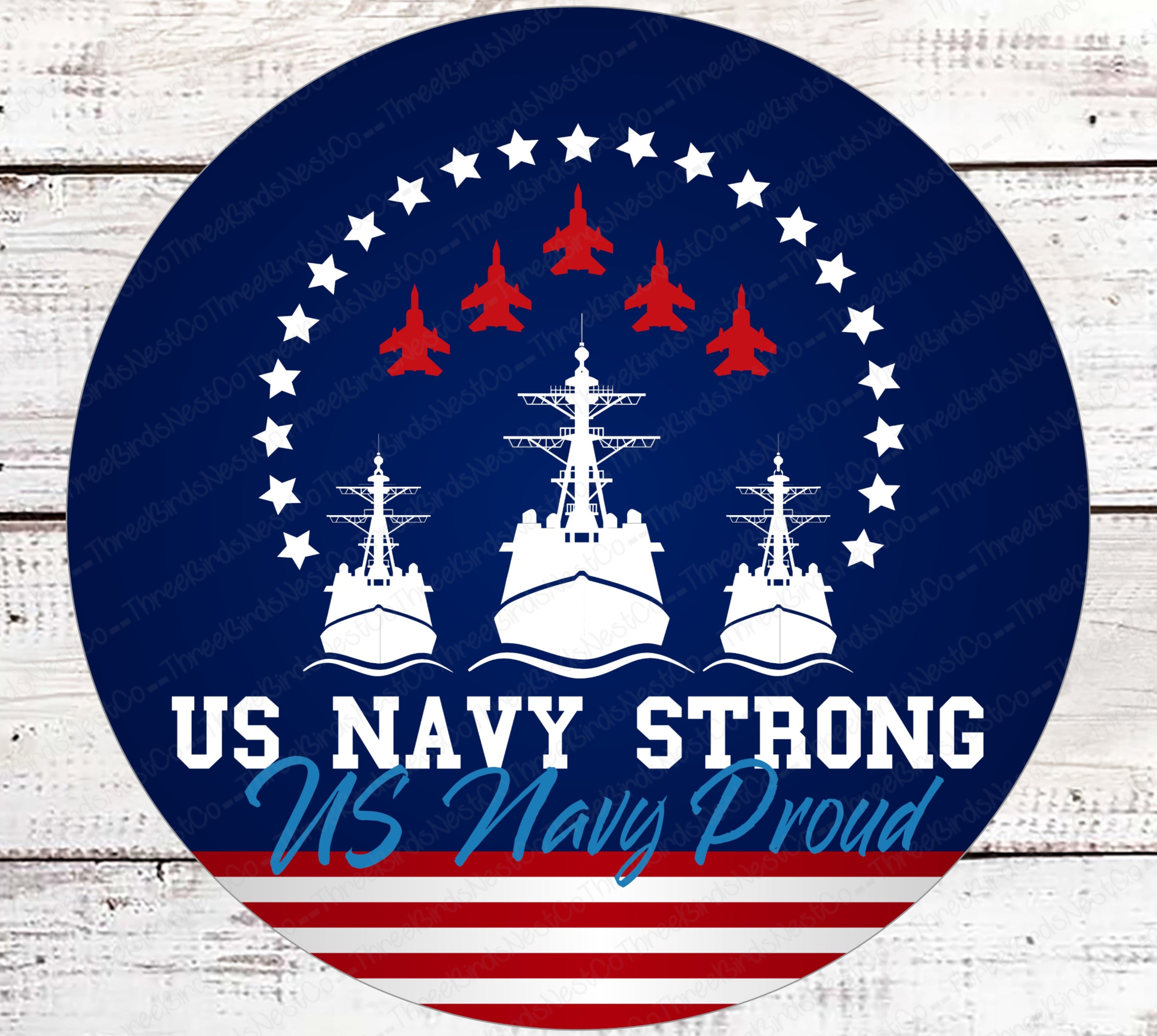 US Navy Strong, US Navy Proud Military Sign – Three Birds Nest Company