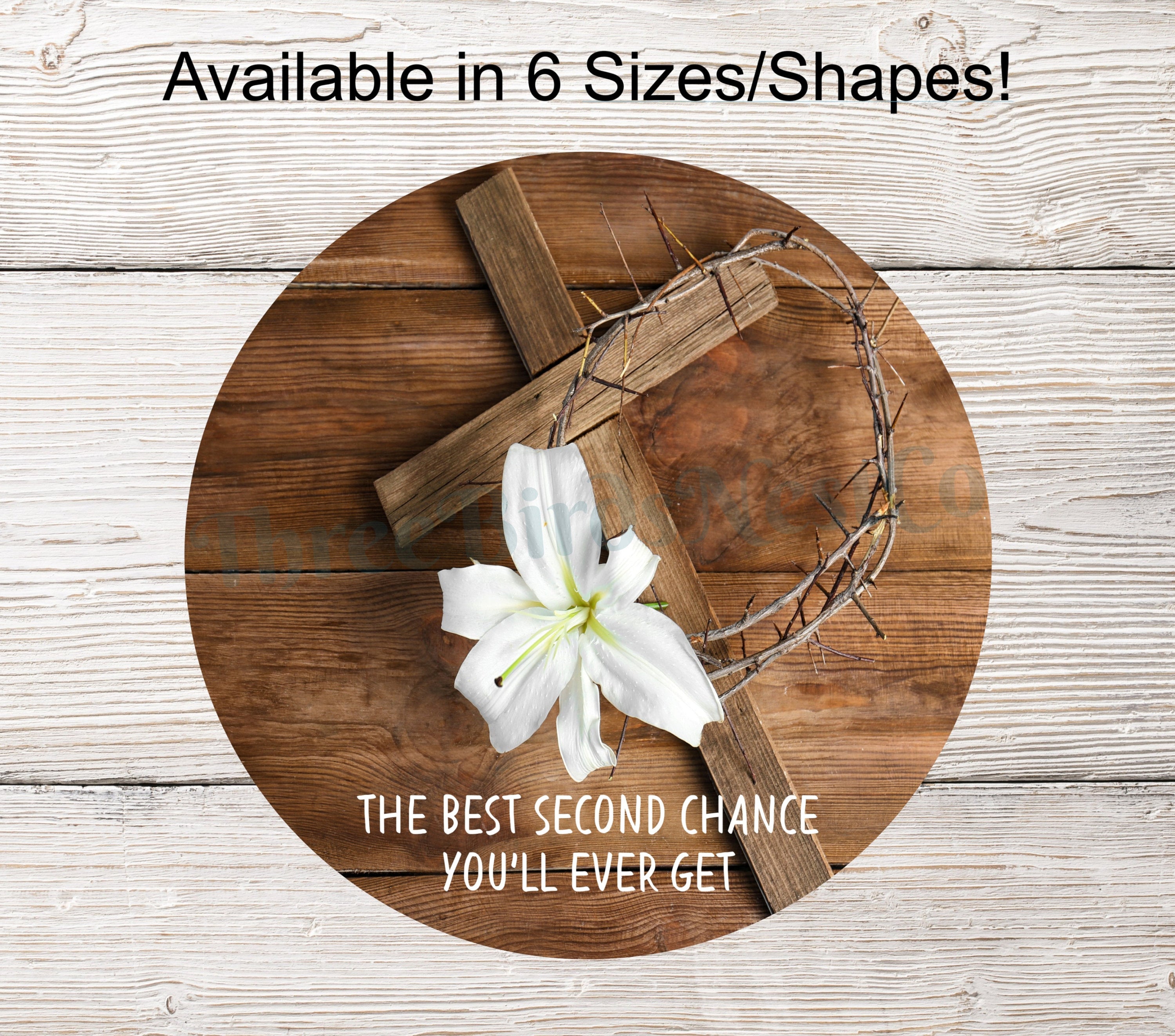 Best Second Chance Cross Sign – Three Birds Nest Company